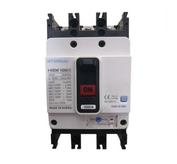 MCCB 3P 20A 26kA Huyndai - HGM100H- F