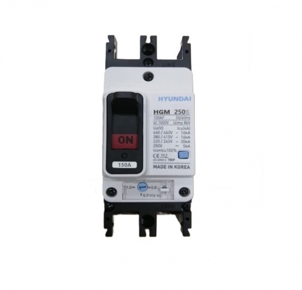 MCCB 2P 160A 85kA Huyndai - HGM250H- F
