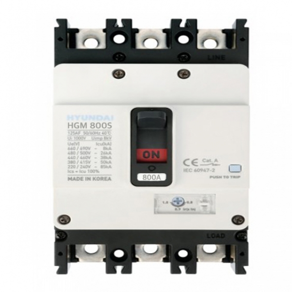 MCCB 3P 800A 65kA Huyndai - HGM800S- F
