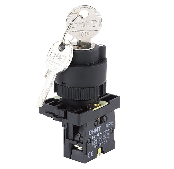 Công tắc xoay có khóa 1NO 1NC Chint - NP2-EG55