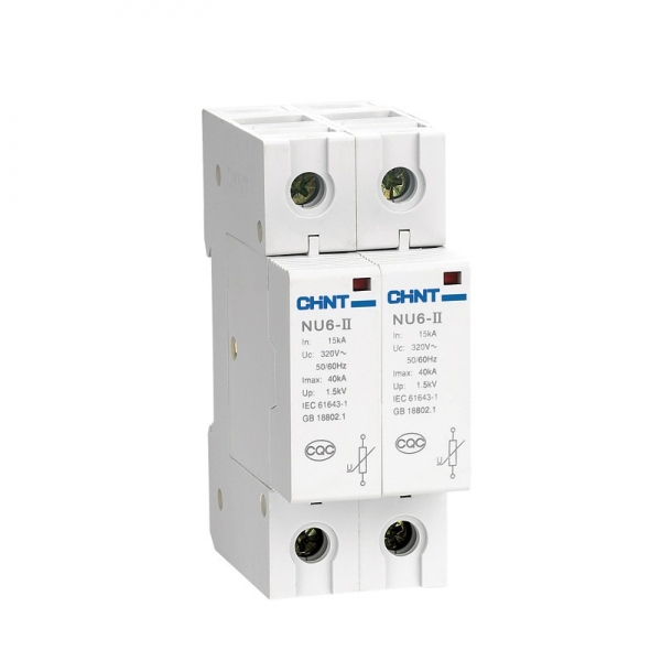 SPD Chống Sét Lan Truyền 2P 40kA 440V Chint - NU6-IIG 40kA/440V 2P