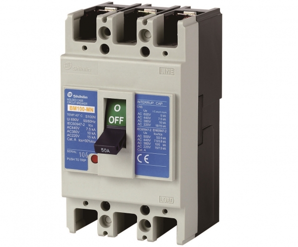 MCCB 2P 75A 10kA Shihlin - BM 100-MN