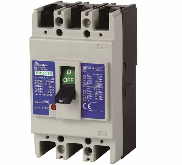 MCCB 3P 60A 15kA Shihlin - BM 100-SN