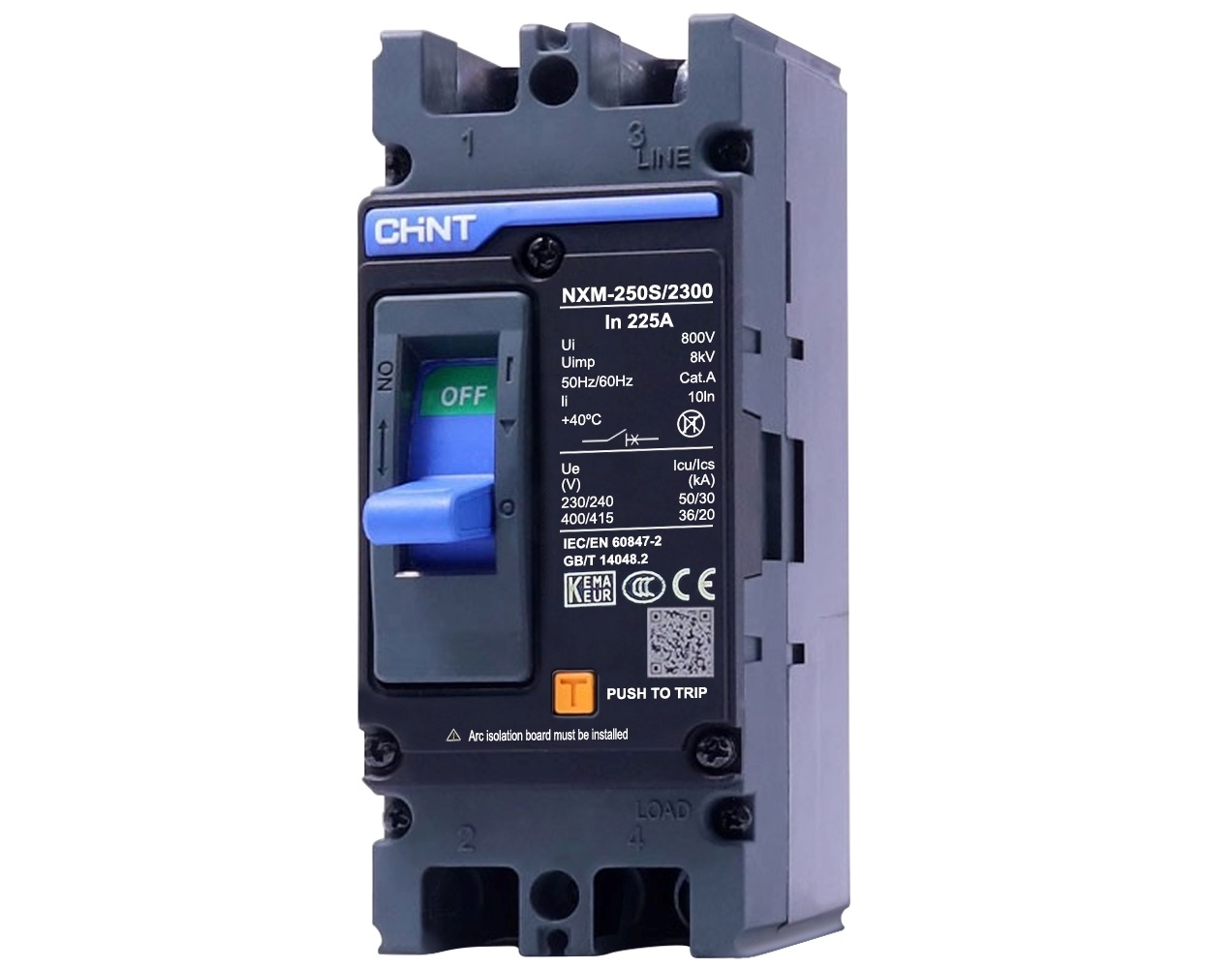 MCCB 2P 180A 36kA Chint - NXM-250S/2300 180A